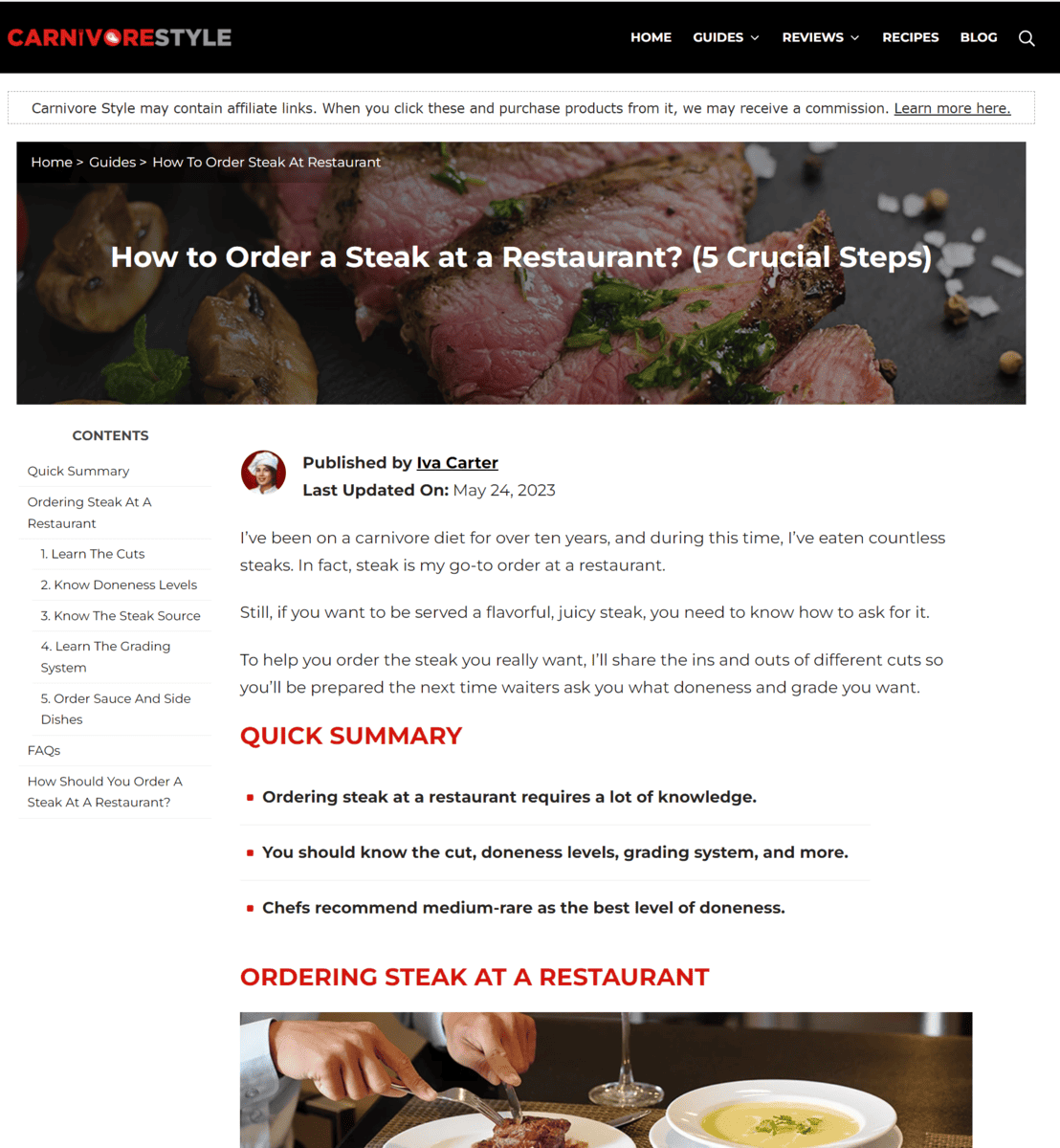 How to Order a Steak at a Restaurant? (5 Crucial Steps) - Freddy J's ...